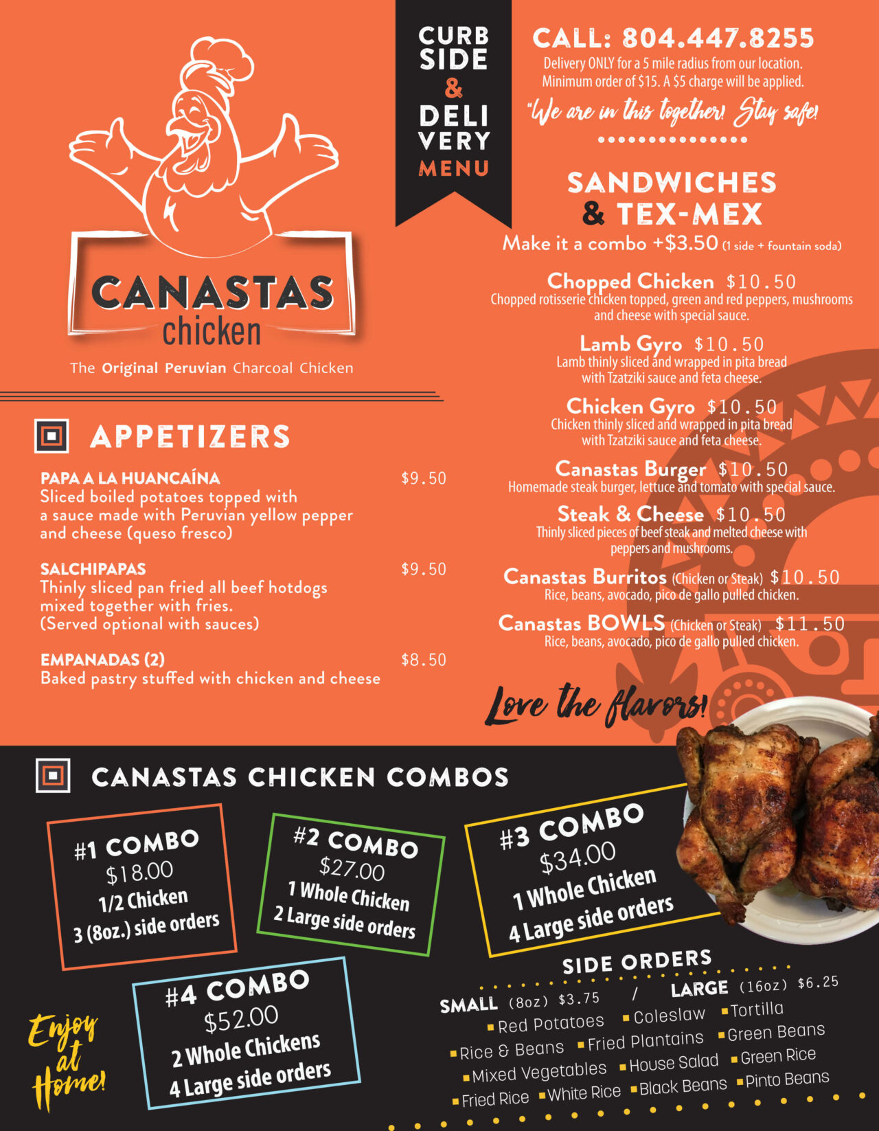 OUR MENU - MY CURBSIDE MENU | CANASTAS CHICKEN