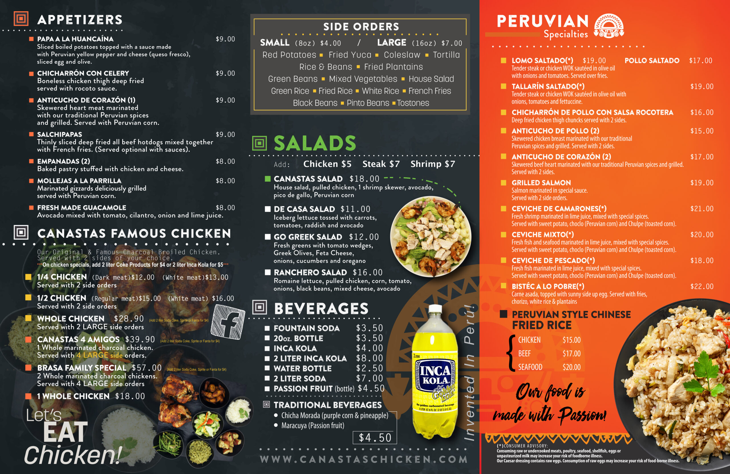 OUR MENU - MY CURBSIDE MENU | CANASTAS CHICKEN